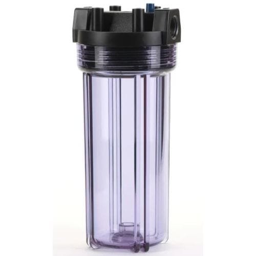 Portafiltro Hydronix, estándar 2.5×10″, conexión 3/4″, transparente ...
